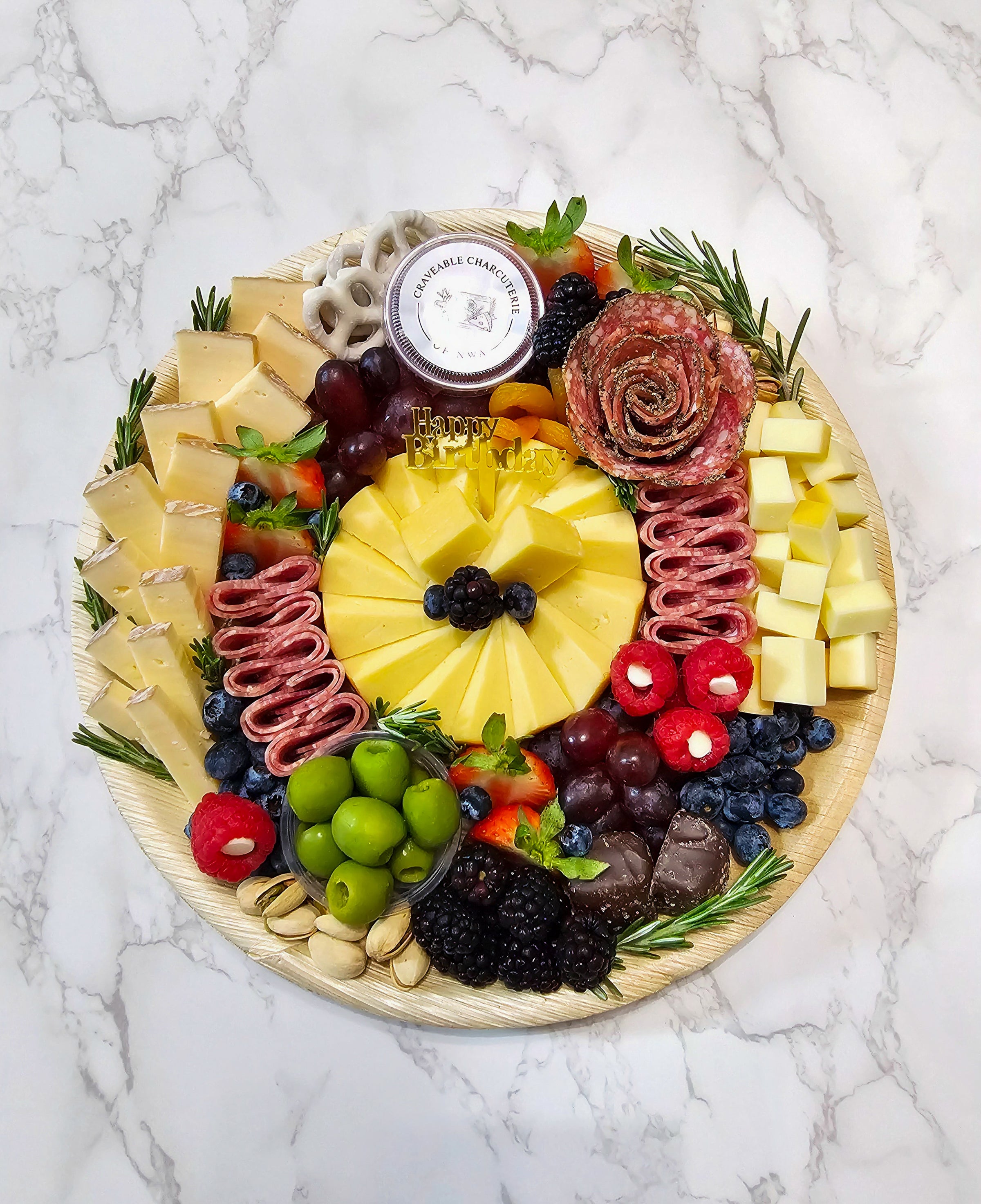 round fruit platter
